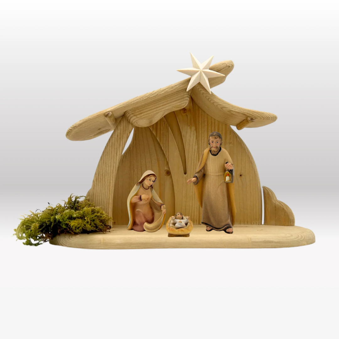 Jetzt kaufen Sacra Famiglia con capanna presepe Artis (3 figure ...